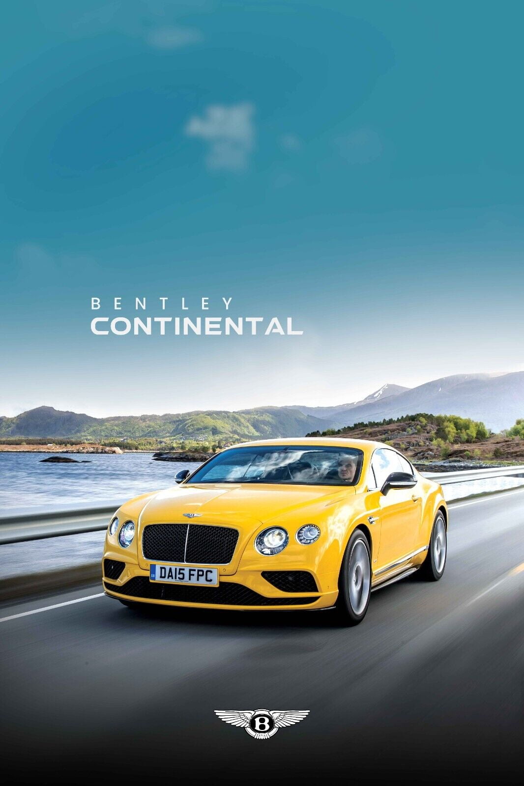 Bentley Continental GT 24X36 Poster Luxury spectre Rolls Royce British ...