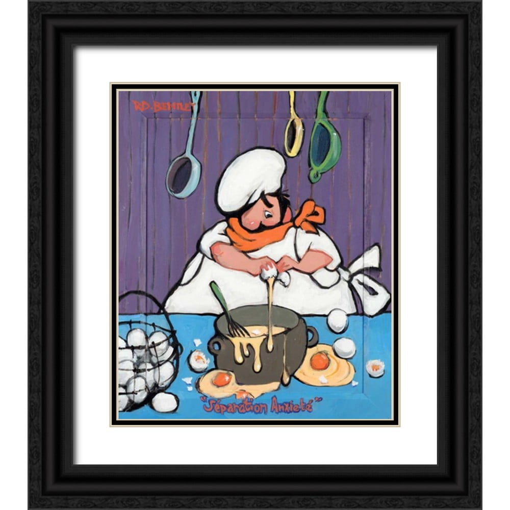 Bentley, Robert Dewar 12x14 Black Ornate Wood Framed with Double ...