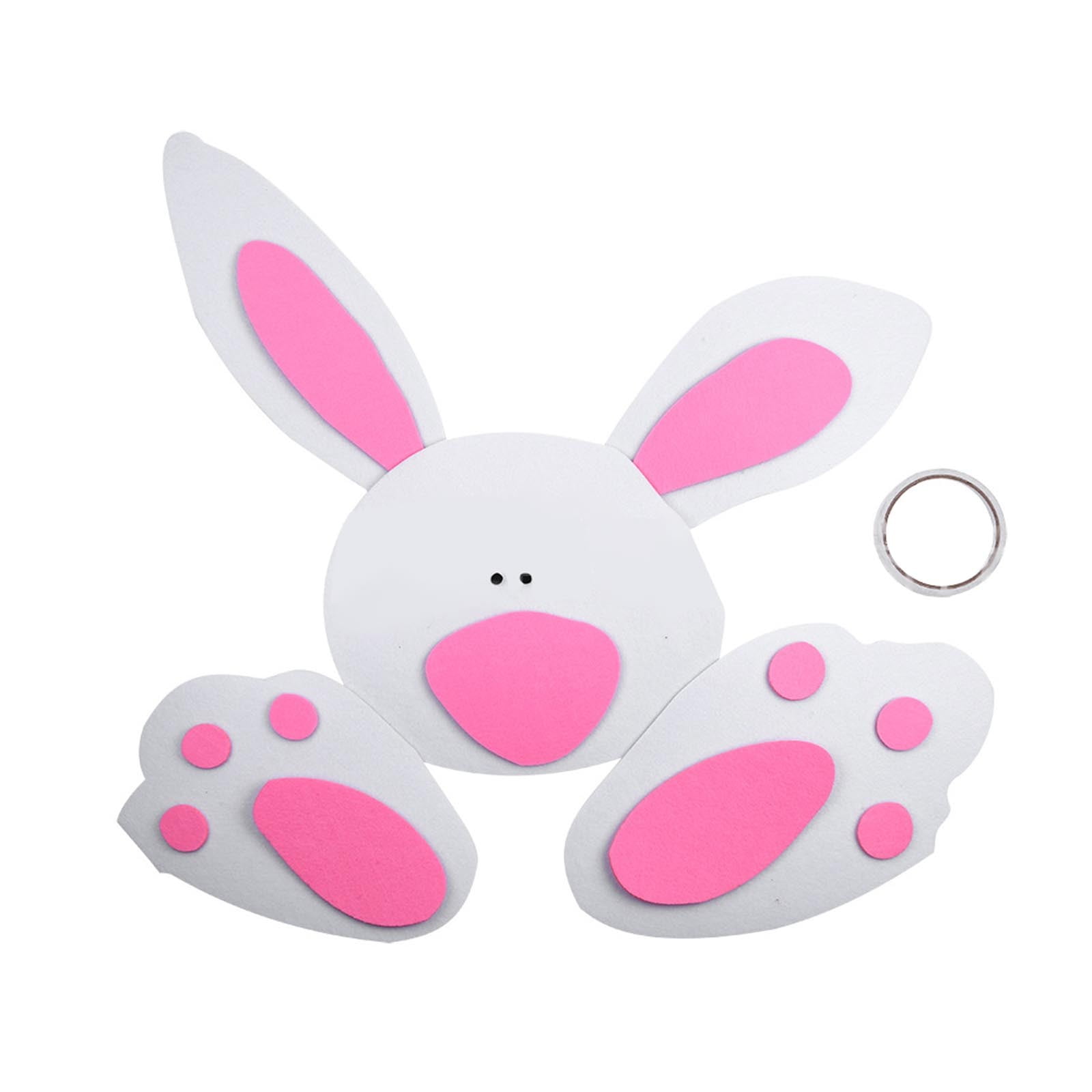 Bentne Easter Door Decorations Bunny Wreath Kit, Cute DIY Bunny with ...