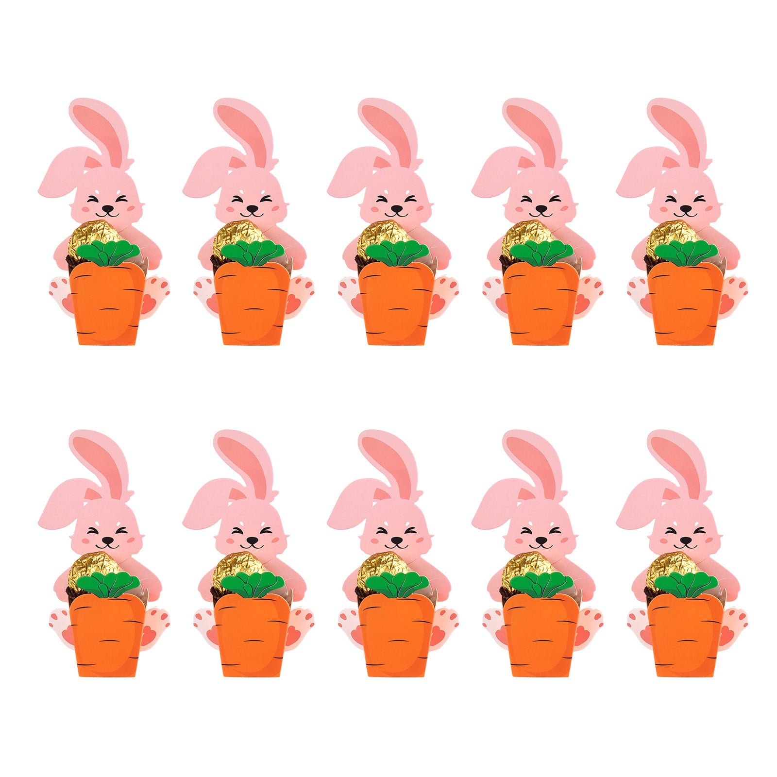 Bentne Rabbit Carrot Paper Candy Box Easter Gift Packing Boxes Candy ...