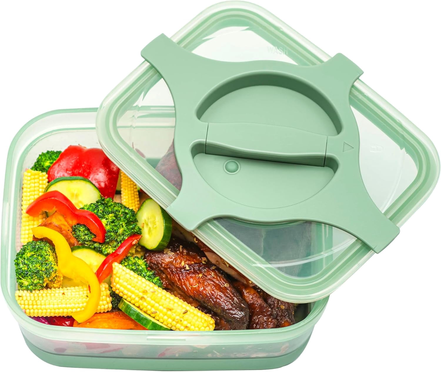 Bento Box 25.5oz 3 Cups Leakproof Salad and Meal Prep Container ...