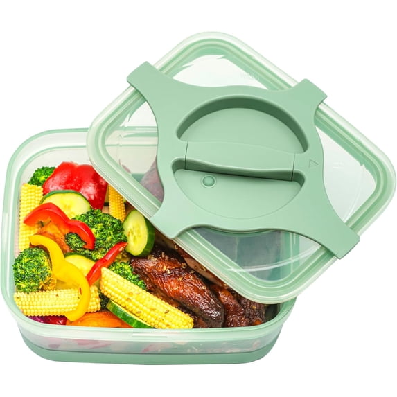 Bento Box 25.5oz 3 Cups Leakproof Salad and Meal Prep Container ...