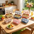 Bento Box 3 Compartment Divided Lunch Container Leak Proof Microwave ...