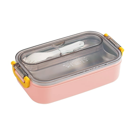 Bento Box 700ml Plastic with 480ml Steel Insert Leak Resistant Lunch ...