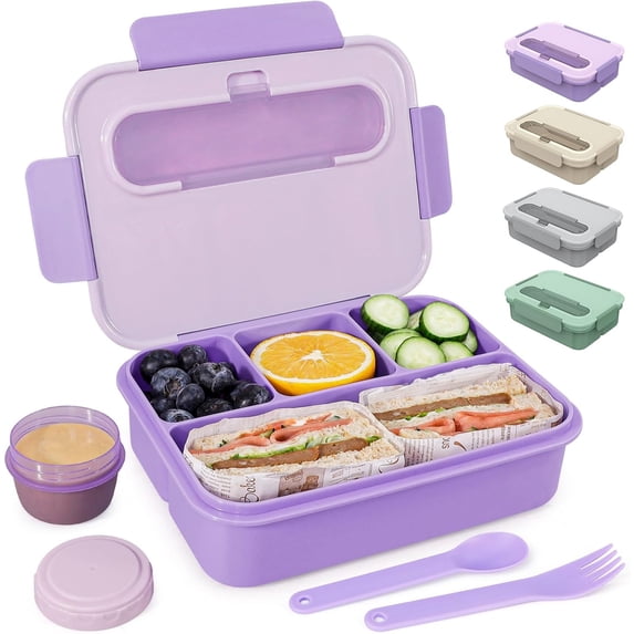 Bento Box Adult - 50 oz Large Lunch Containers for Adults and Teens, 4 ...