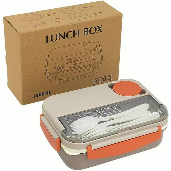 Bento Box Adult Lunch Box, 44 oz Containers with 4 Compartments ...