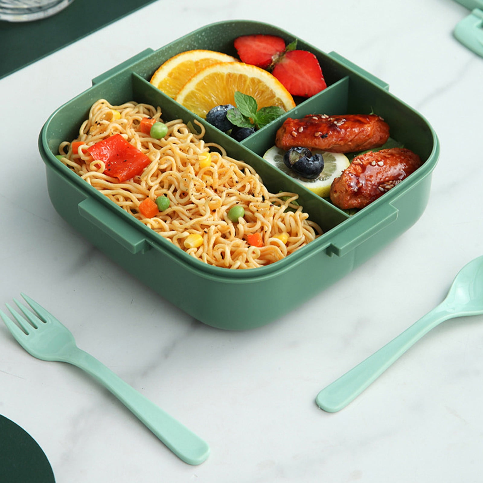 Bento Box Adult Lunch Box, Bento Lunch Box for Adults, 3 Compartments ...