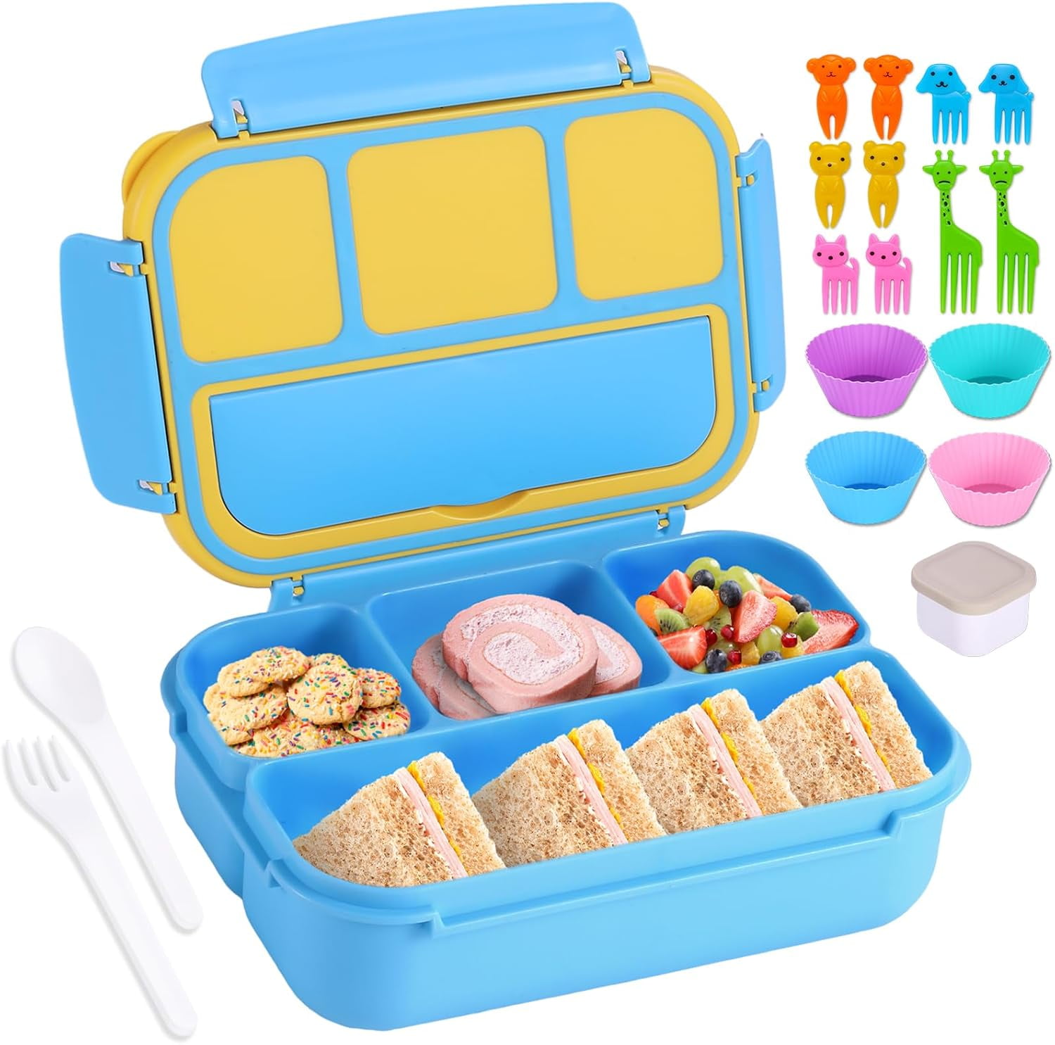 Bento Box Adult Lunch Box, Containers for Adults Men Women with 4 ...