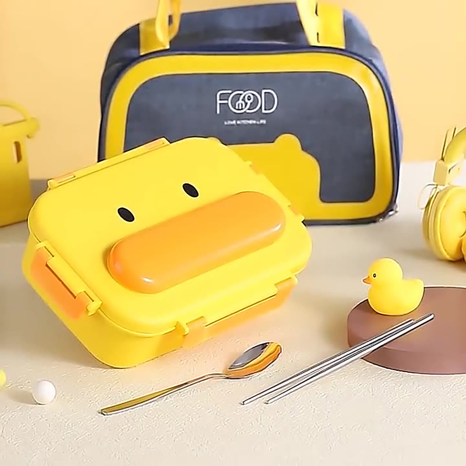 Bento Box Adult Lunch Box, Meal Prep Containers with Lids, Clear Lunch ...