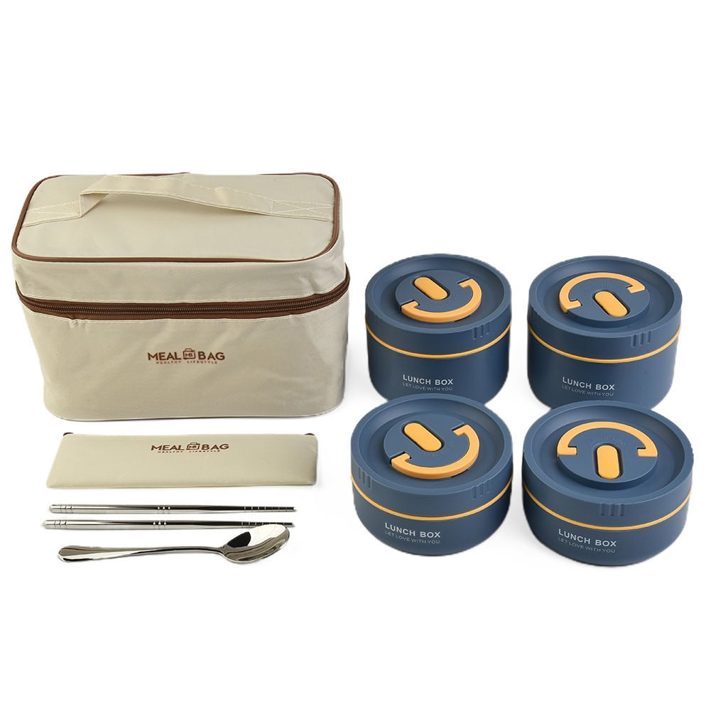 Bento Box Adult Lunch Box,Portable Insulated Lunch Box Containers Set ...