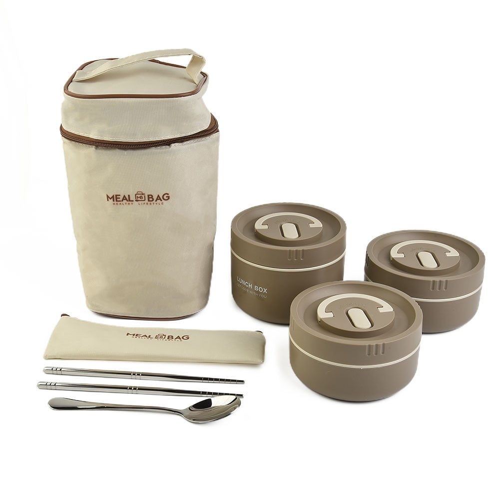 Bento Box Adult Lunch Box,Portable Insulated Lunch Box Containers Set ...