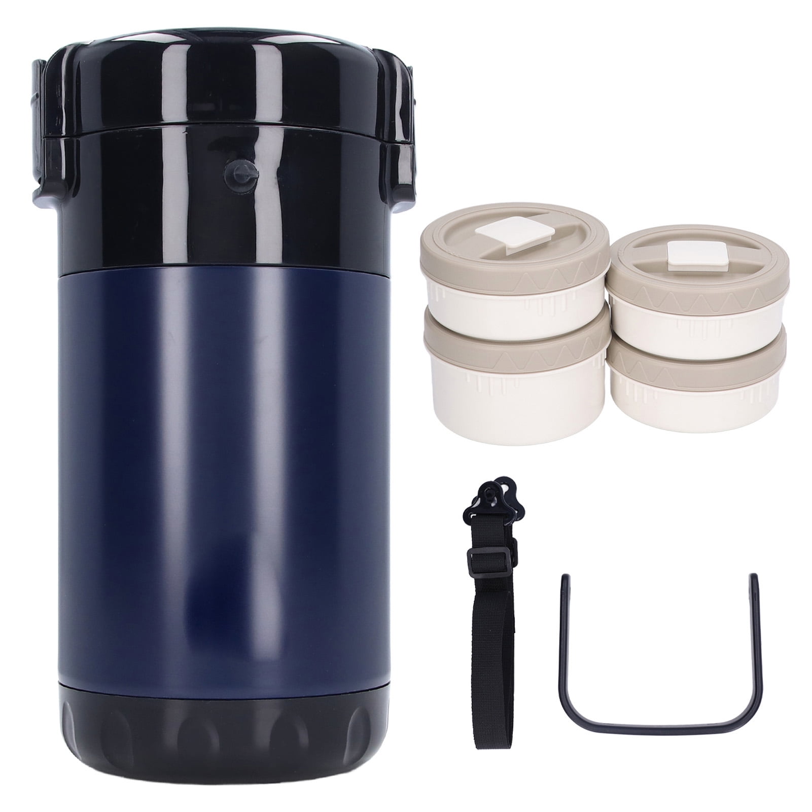 Bento Box Adult Lunch box with Bag, 4 Tier Stainless Steel Insulated ...