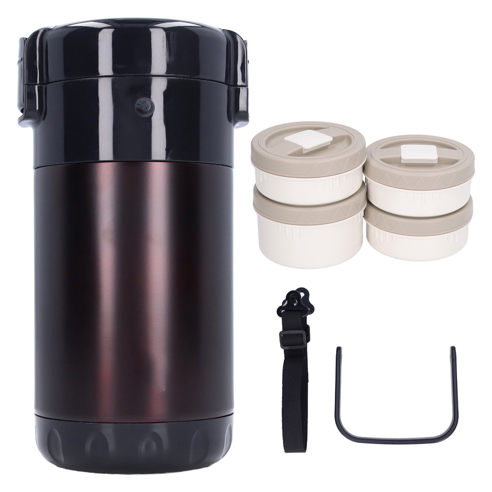 Bento Box Adult Lunch box with Bag, 4 Tier Stainless Steel Insulated ...