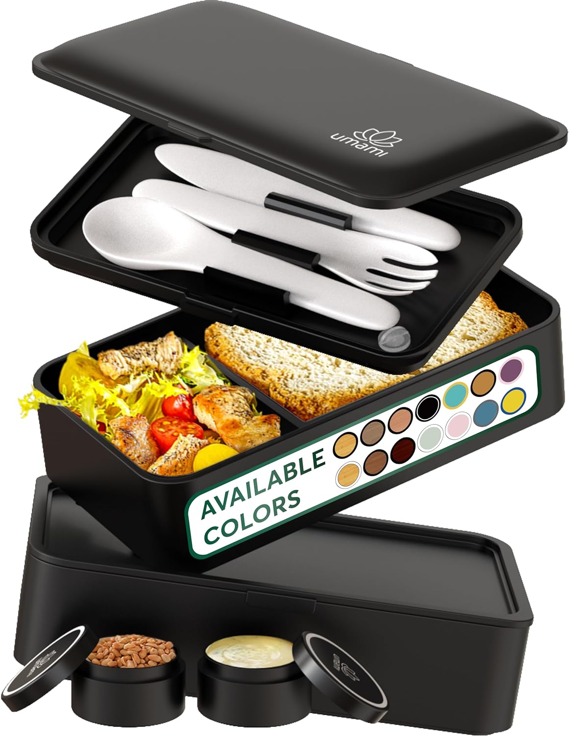 Bento Box Adult, Stackable & Easy to Clean & 100% Leakproof Lunch ...