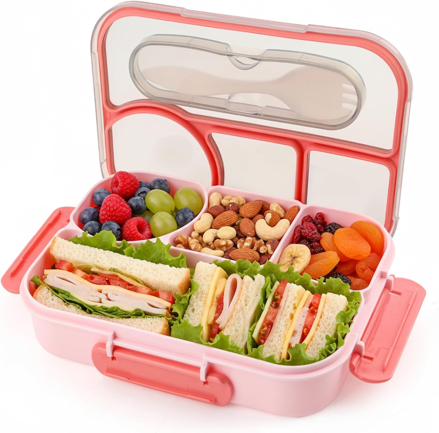 Bento Box for Adults,4 Compartments Lunch Box, Snack Containers ...