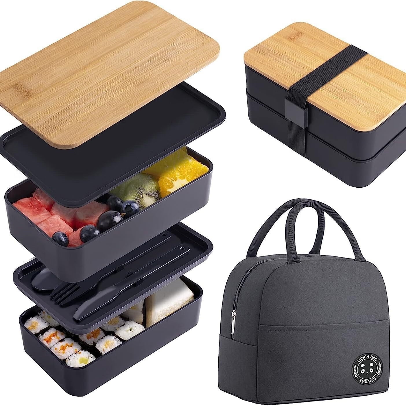 Bento Box for Adults,Japanese Food Containers for Women/Man,Leak Proof ...