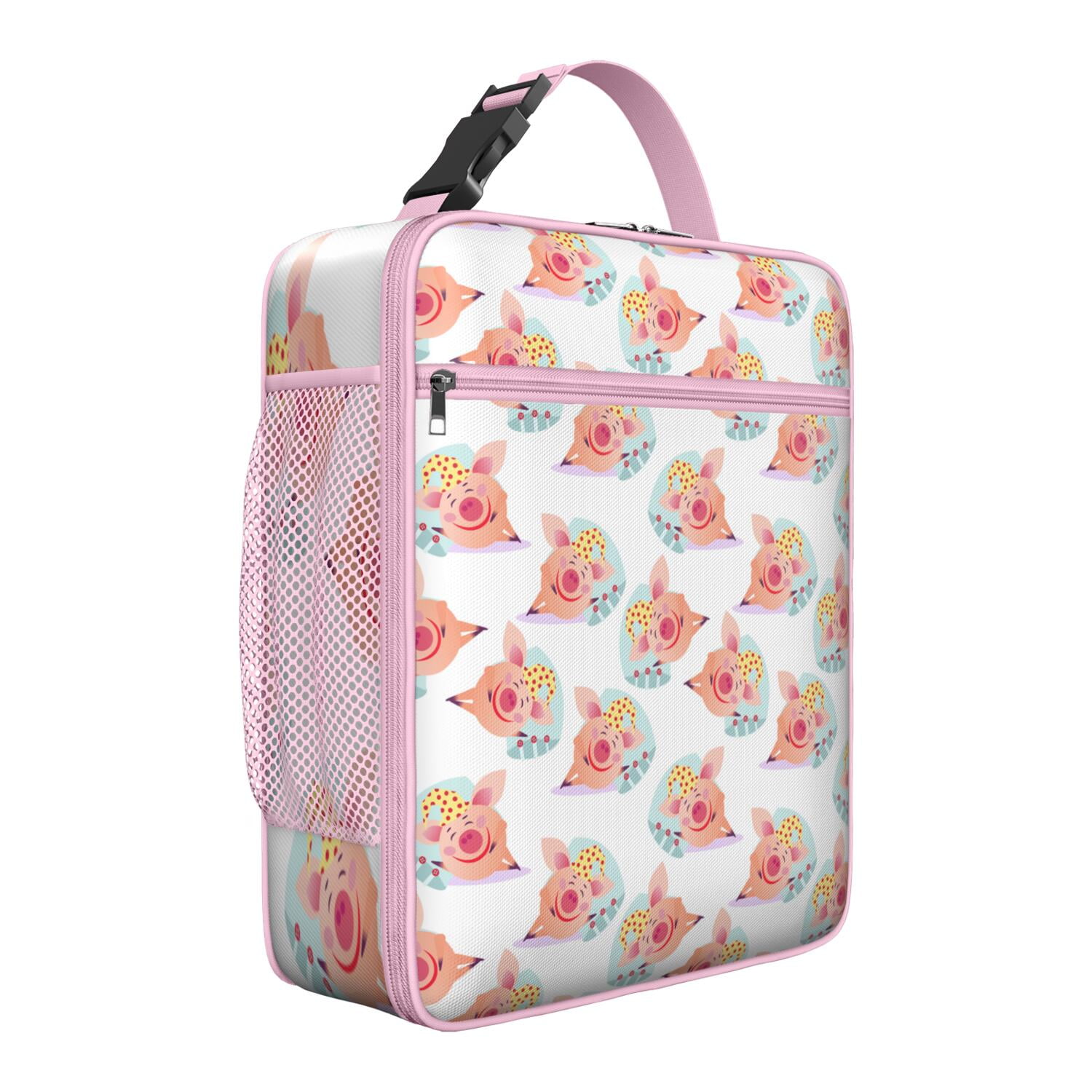 Bento Box Cooler Bag with Pig Design – Reusable Thermal Tote for ...