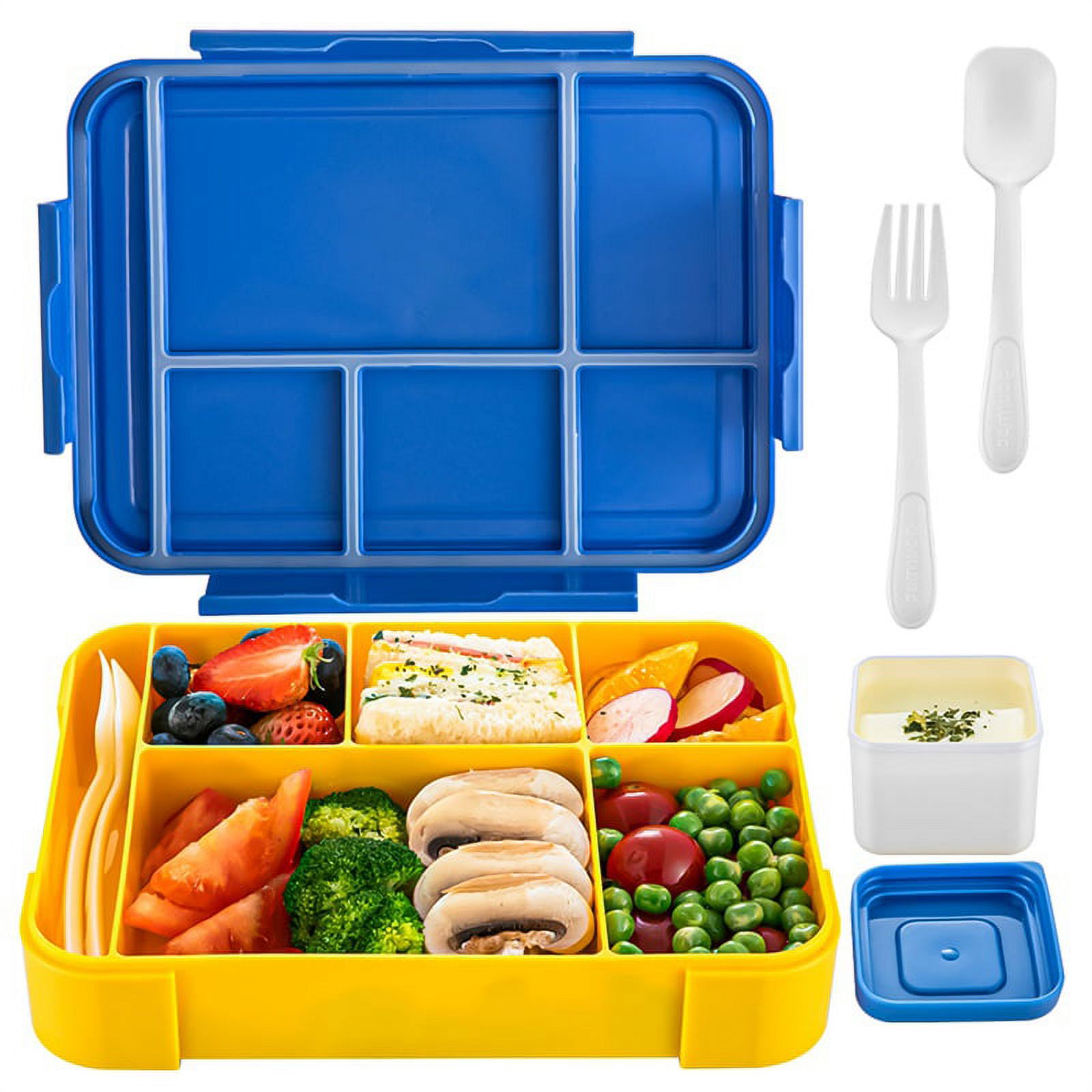 Bento-Box Lunch Boxes for Kids, Boys, Adults. Leakproof Lunch Set ...