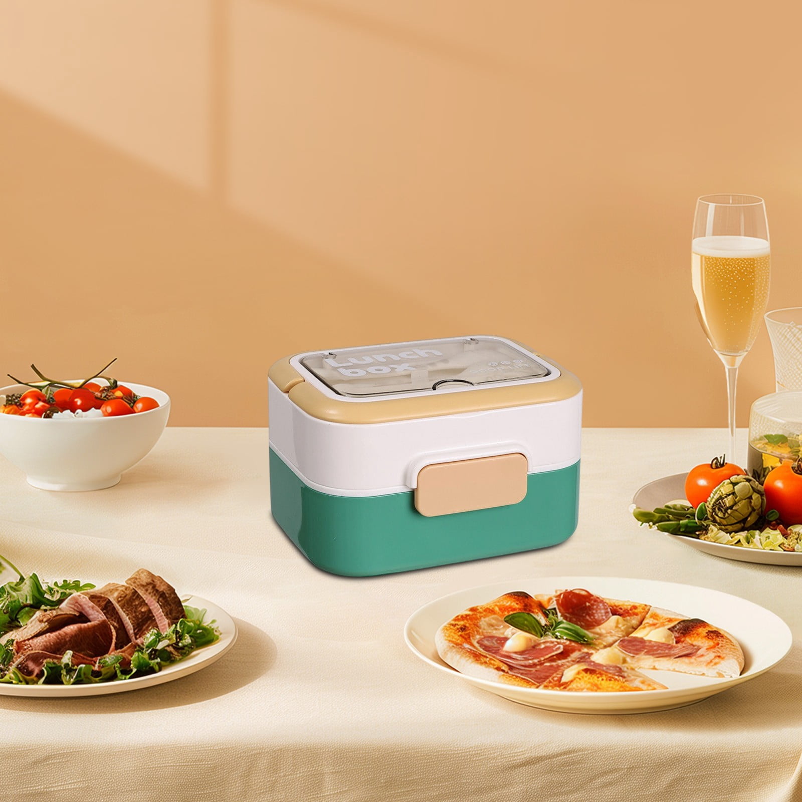 Bento Box Lunch Container | Meal Prep Box with Leakproof Lid | Food ...