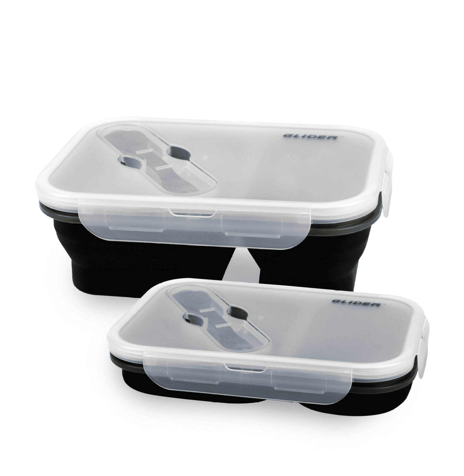 Bento Box Lunch Container Set, Collapsible Leak-Proof Food Storage ...