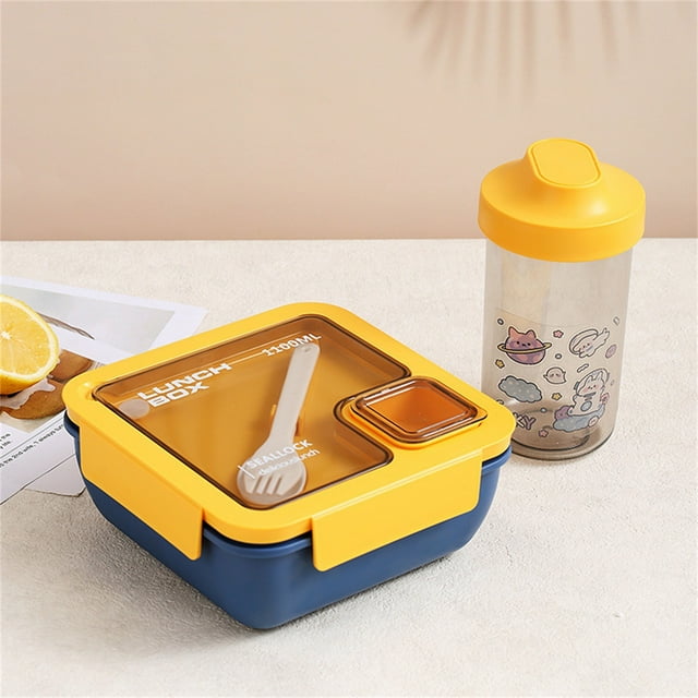 Bento Box Portable Plastic Partition Integrated Lunch Box Multi ...