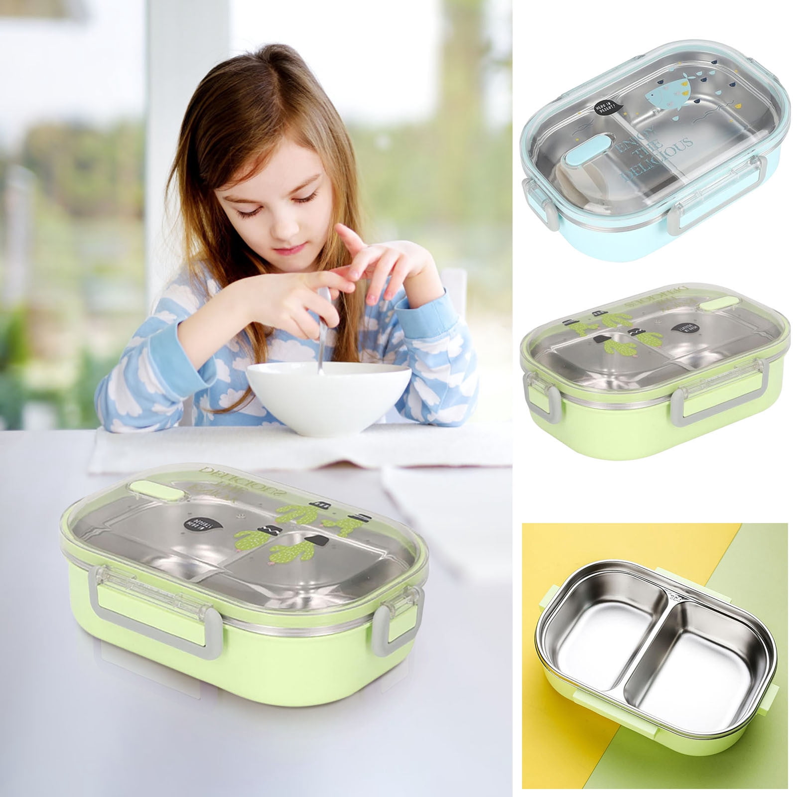 Bento Box Stainless Steel Lunch Containers for Adults Compartment ...