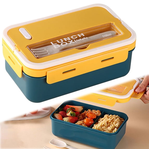 Bento Box for Adult, 1100 ML Lunch Containers for Adults, 2 Compartment ...