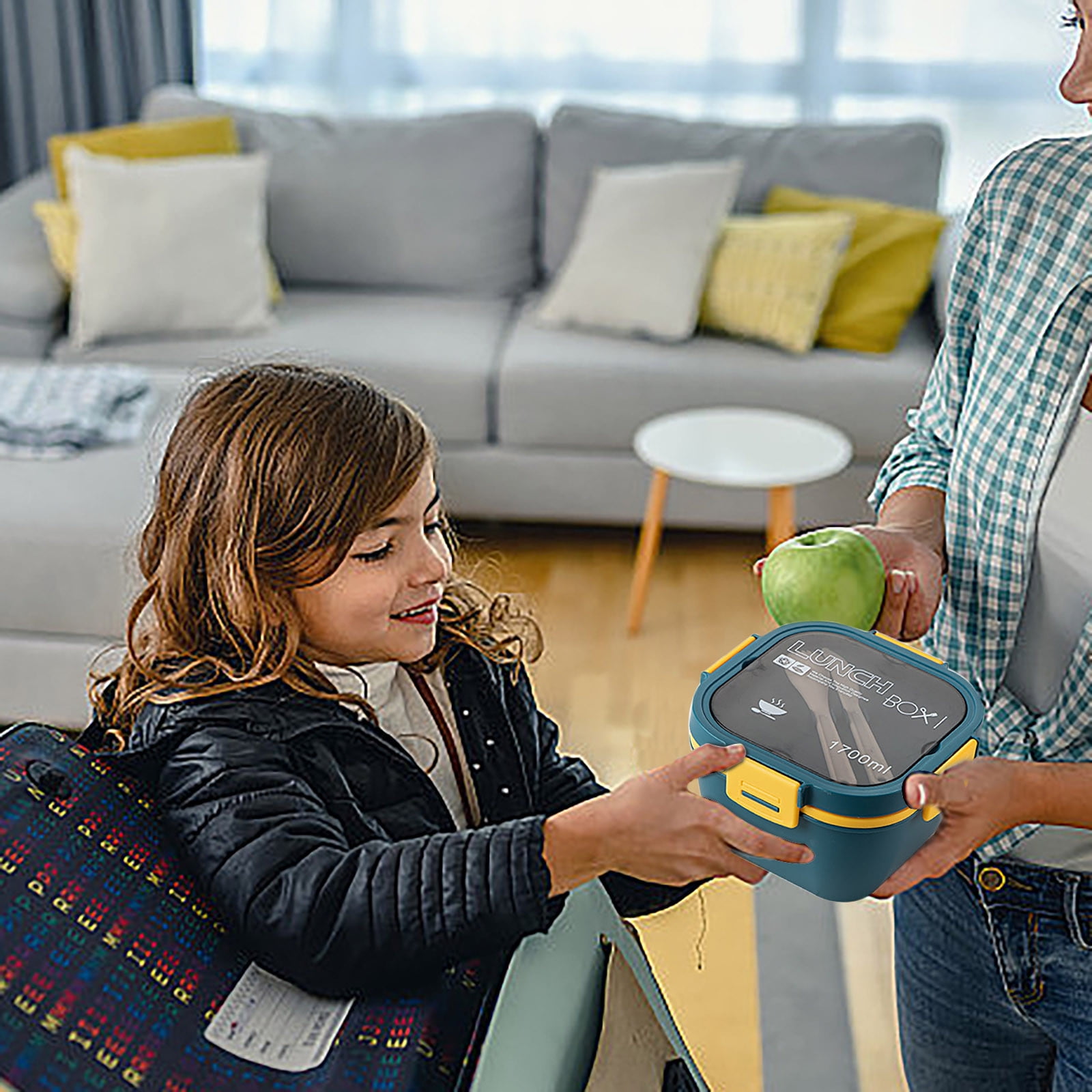 Bento Boxes Double Layered Salad Lunch Box Split P P Plastic Microwave Oven Fruit Light Food ...