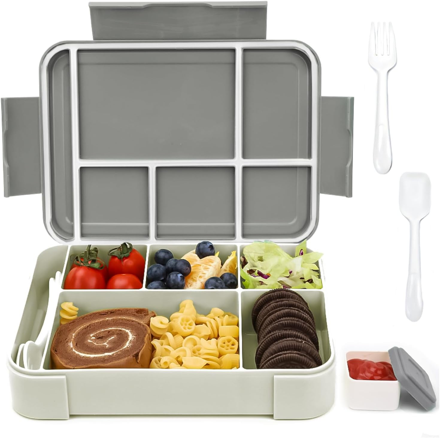 Bento Lunch Box,1330ML/45OZ Simple Bento Box With 6 Compartments ...