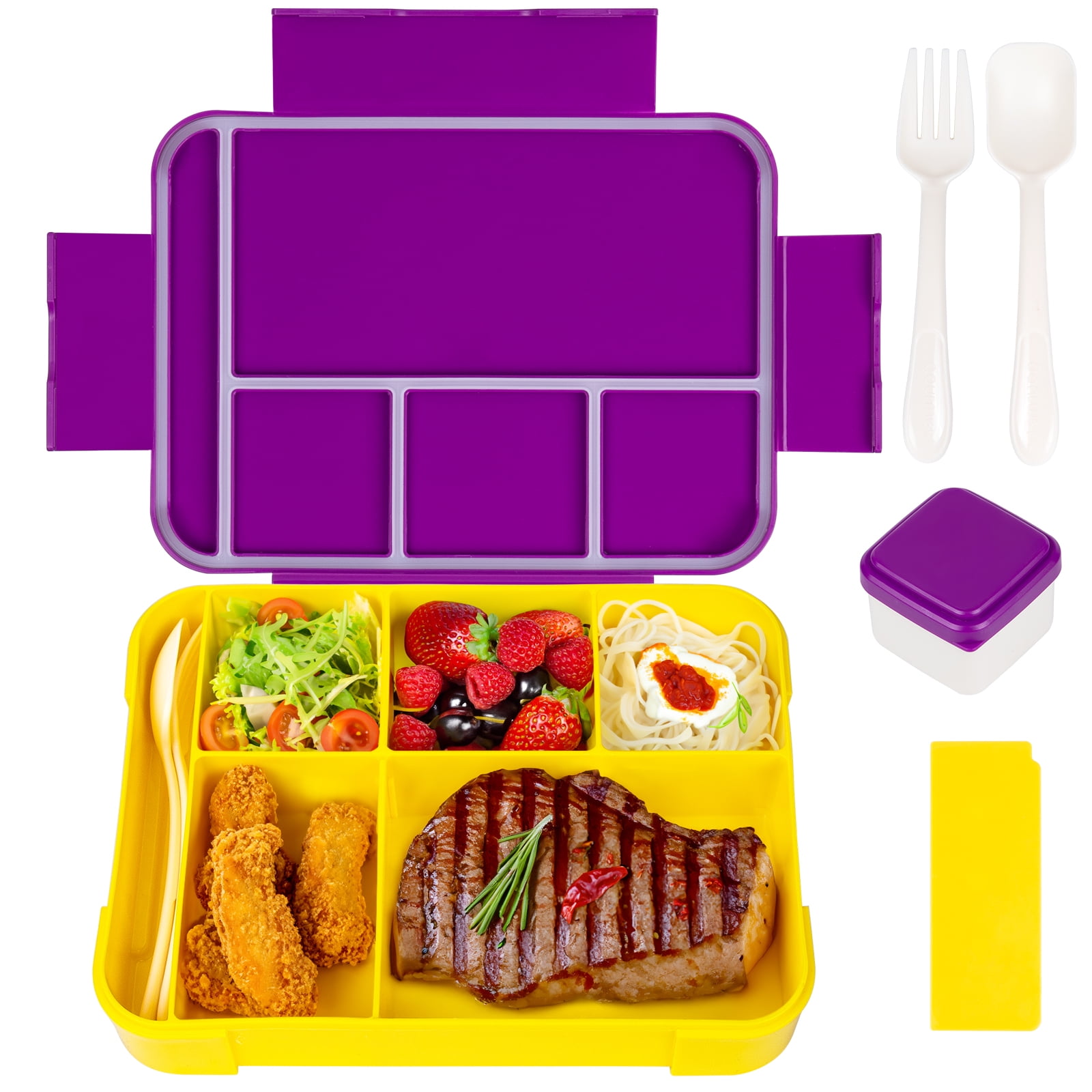 Bento Lunch Box 1330ML,Kids Lunch Box Bento Boxes with 6 Compartments ...