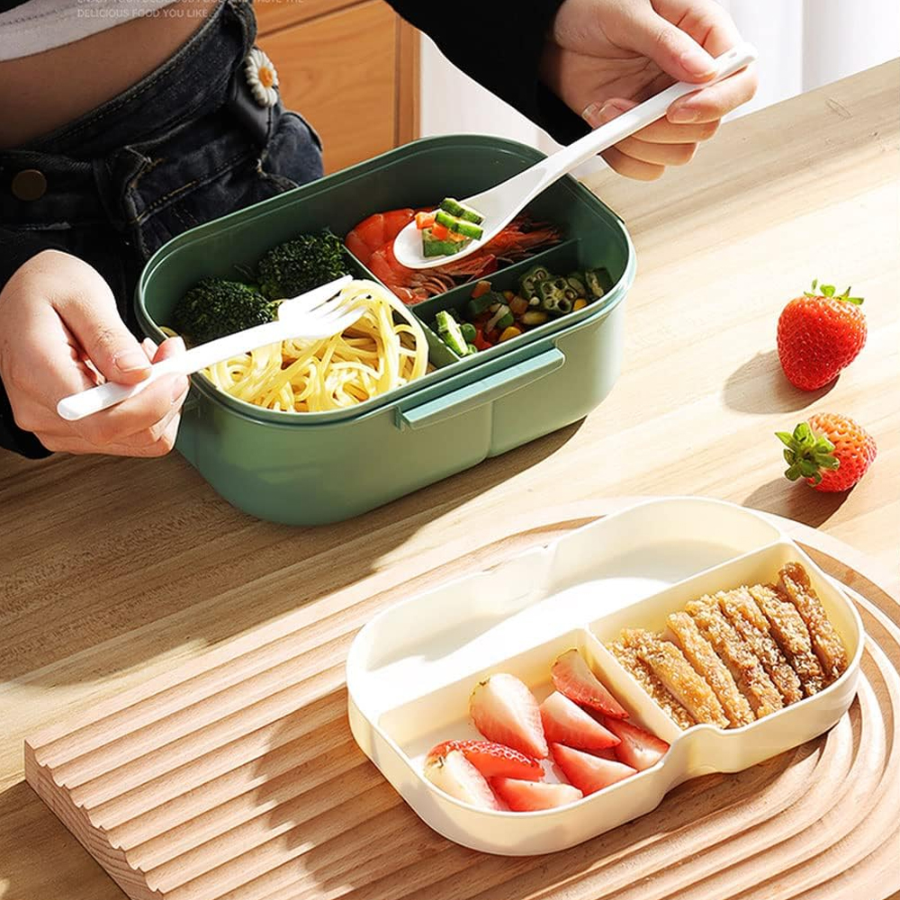 Bento Lunch Box, Japanese Style Bento Box Large Capacity 2 Layer with ...