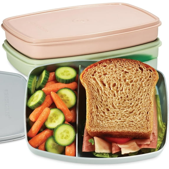 Bento Lunch Box for Kids and Adults – 3-Pcs Large Snack Containers ...