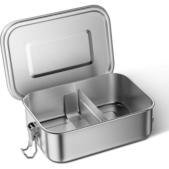 Bento Lunch Box, Stainless Lunch Containers Leakproof with Removable ...