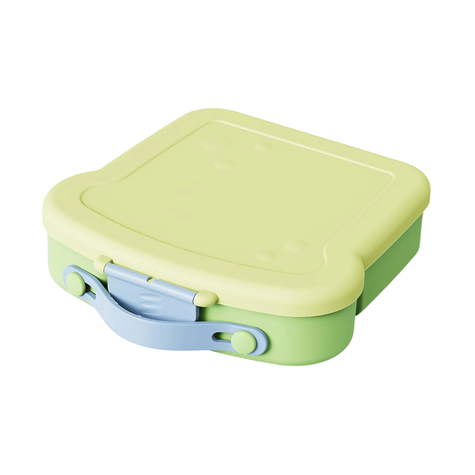 Bento Lunch Box - Toast-Shaped 4-Compartment Lunchable Food Container ...