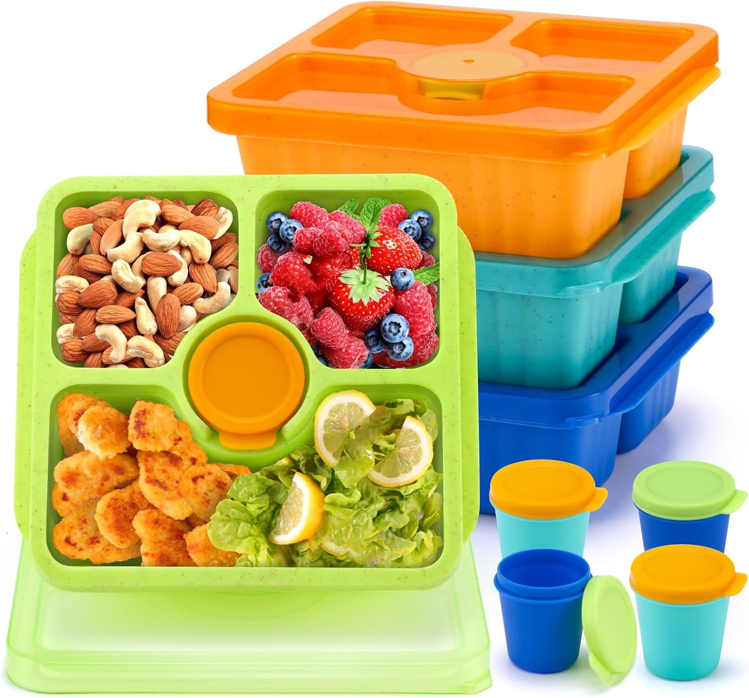 Bento Snack Box Containers for Adults Kids, Lunchable Meal Prep ...