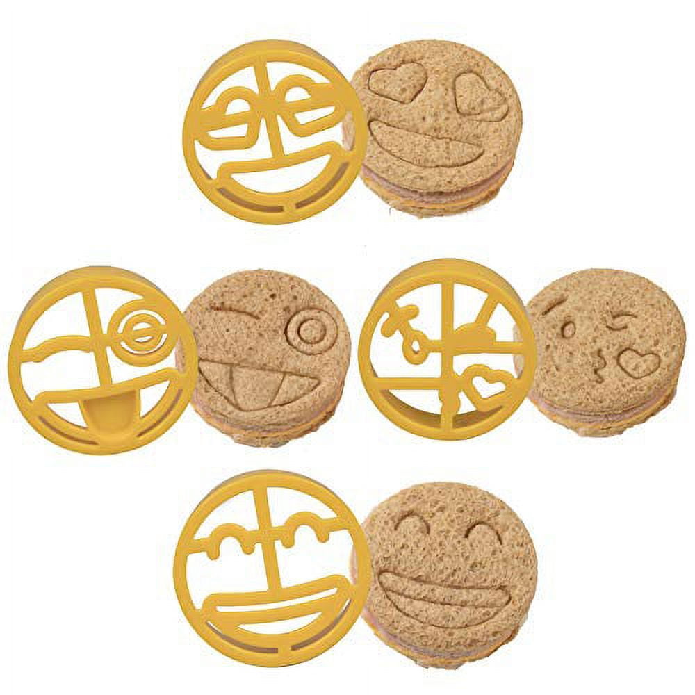 Bentology Emoji Sandwich Cutters 4 pk - Fun Bread, Food & Cookie ...