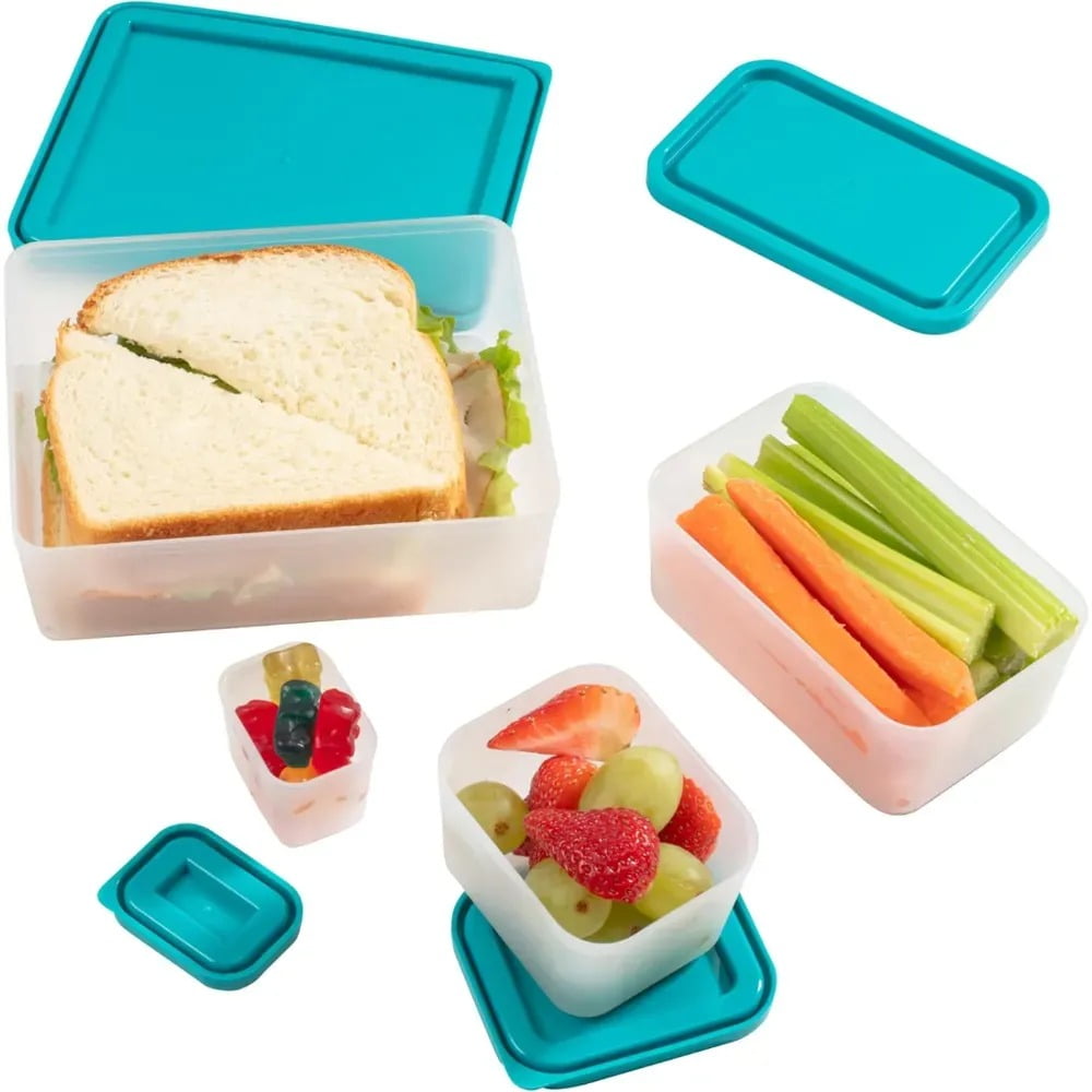 Bentology Microwaveable Portion Control Lunch Containers - Set of 4 ...