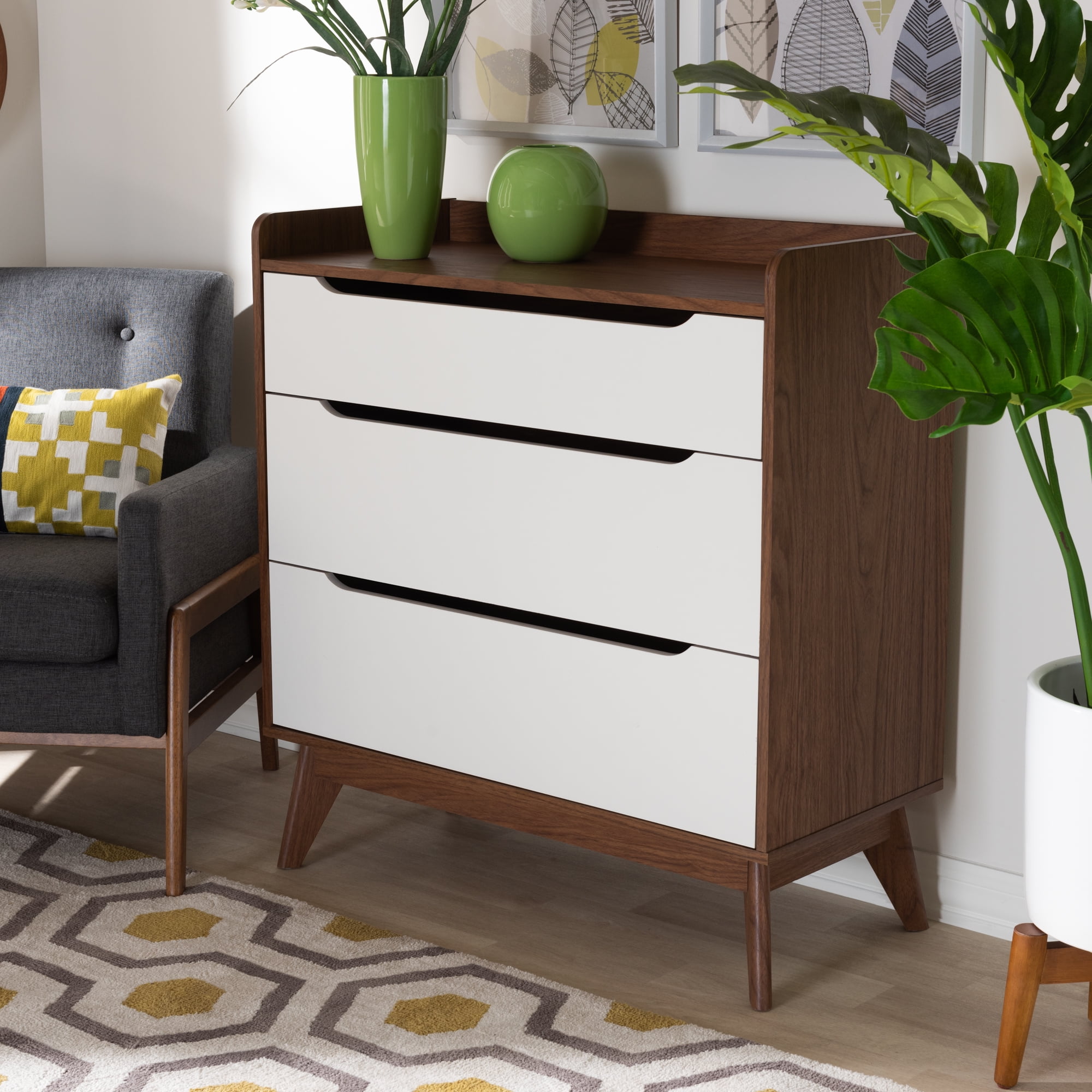 Free Shipping! Bellamy Studios Benton 3 Drawer Mid-Century Storage ...