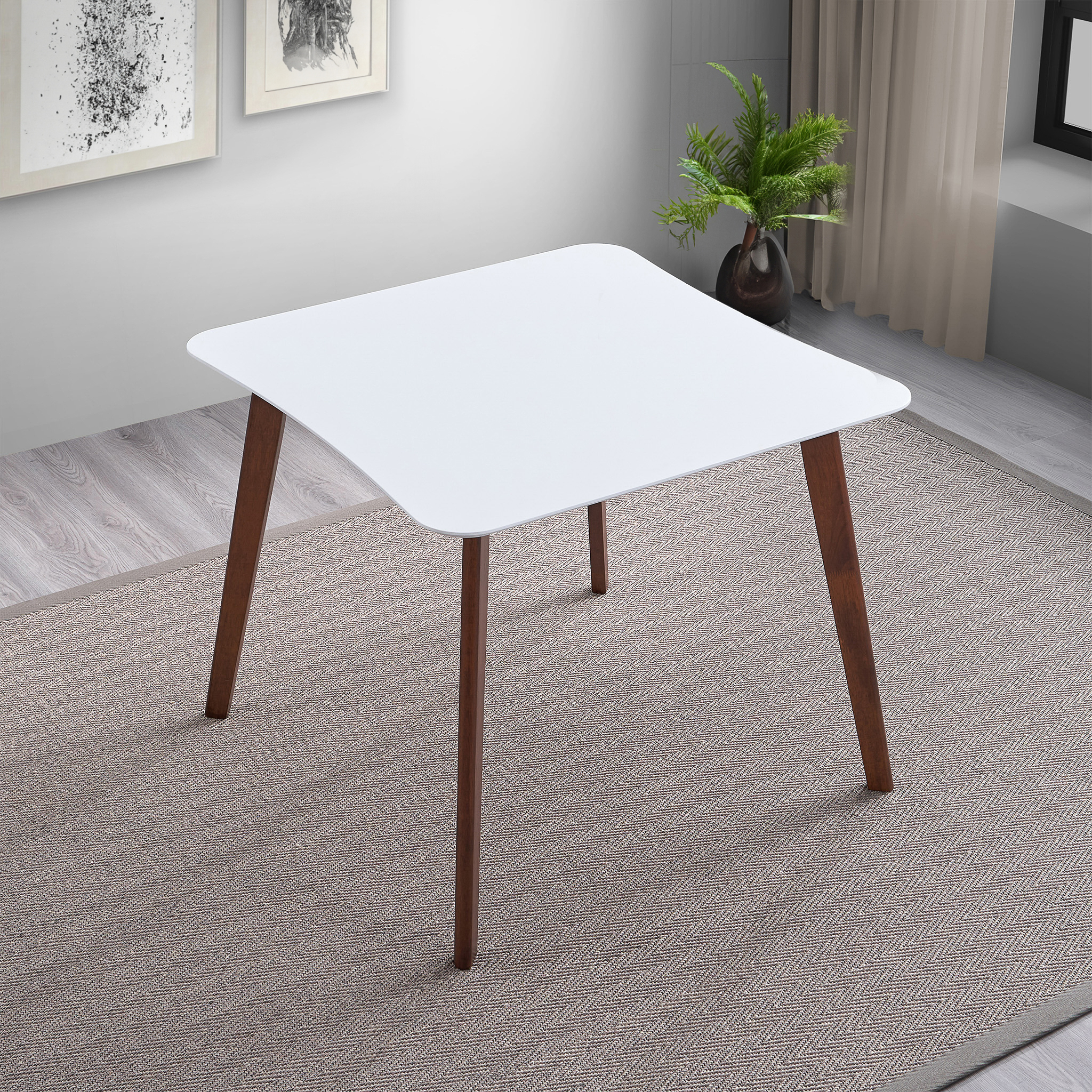 Benton Modern White Top Dining Table - Walmart.com