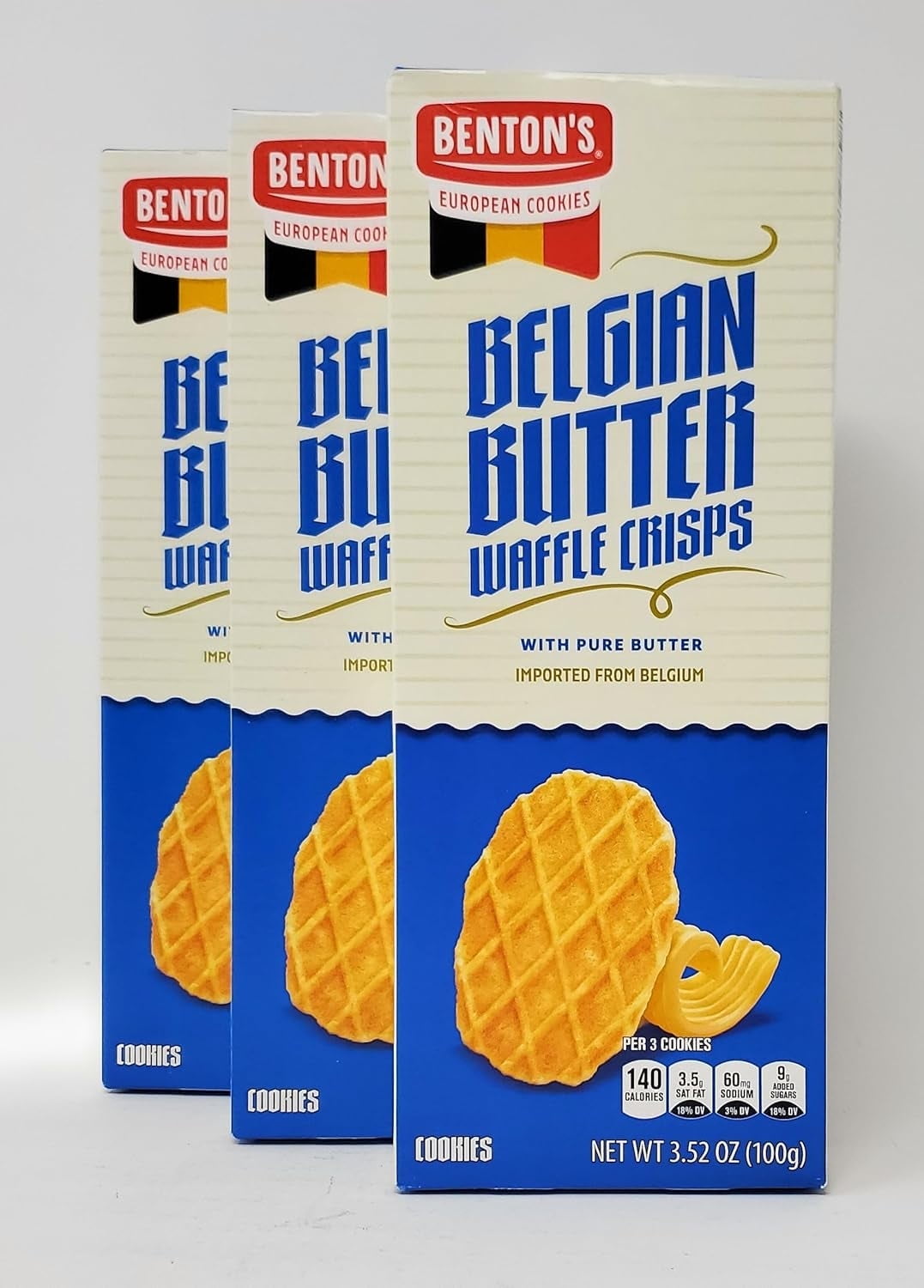 Benton's Belgian Butter Waffle Crisps With Pure Butter, 3.52 oz, Pack ...