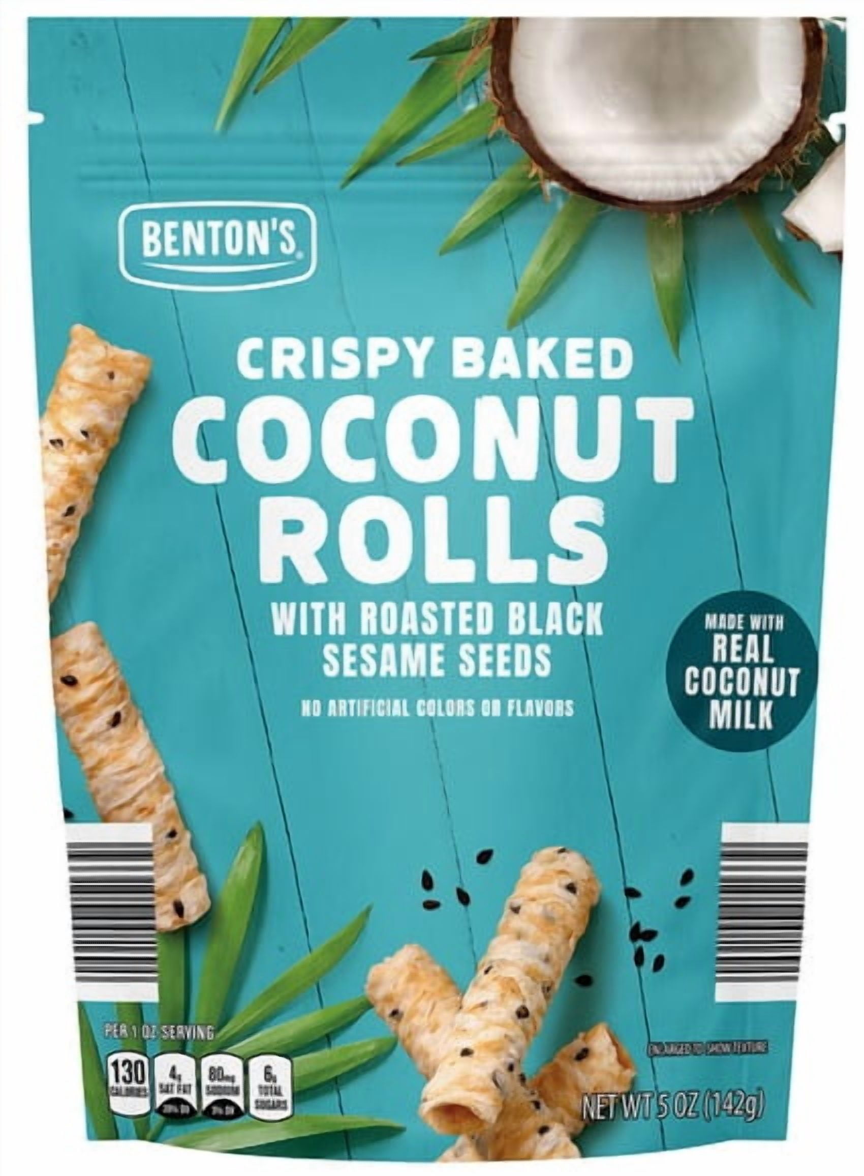 Benton's Crispy Baked Coconut Rolls with Roasted Black Sesame Seeds ...