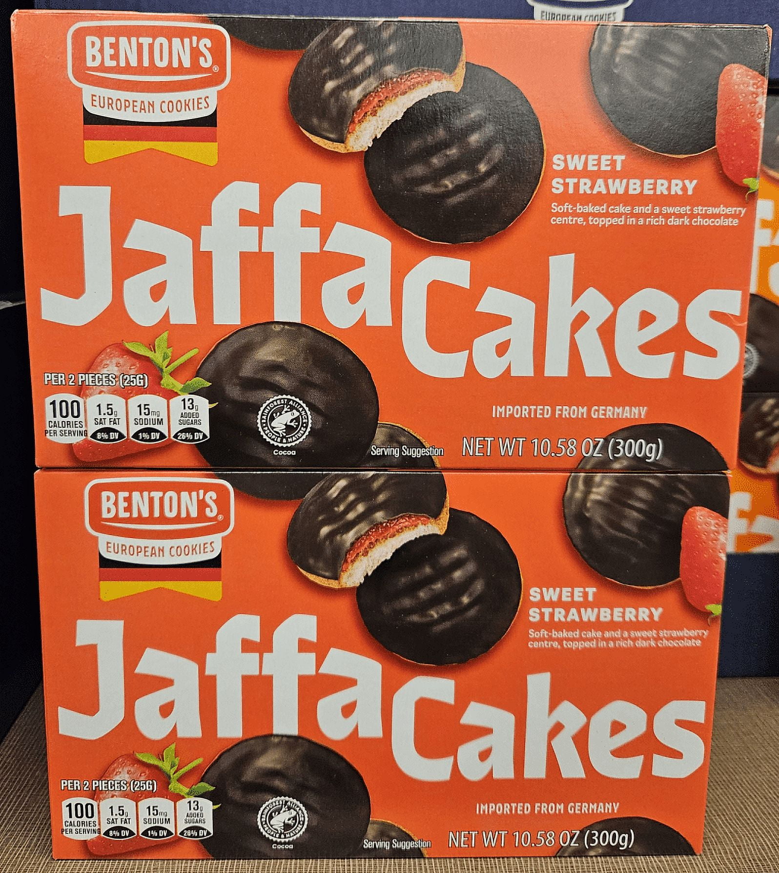 Benton’s Jaffa Cakes Zingy Strawberry 10.58oz 300g (2 Boxes) - Walmart.com
