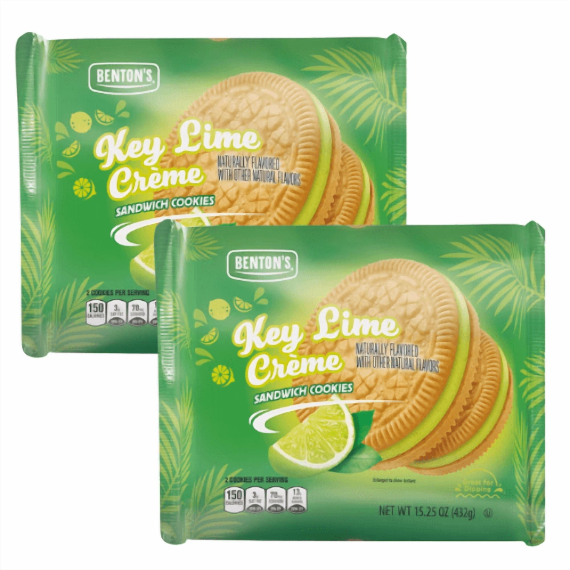 Benton's Key Lime Crème Sandwich Cookies, 2 Pack, 15.25 oz - Walmart.com