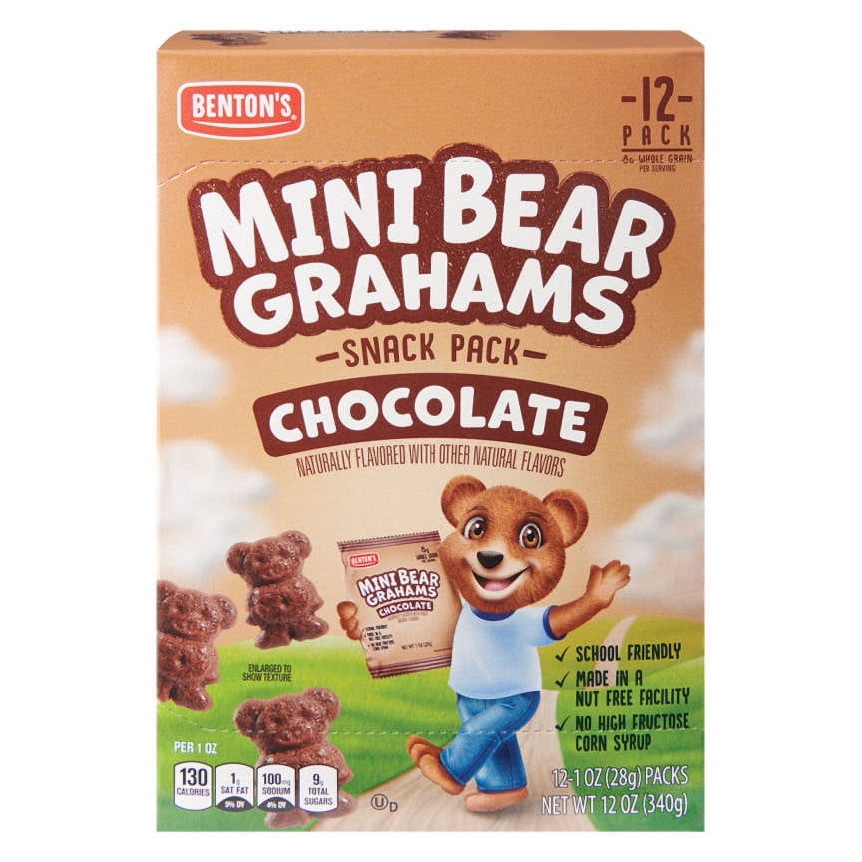 2PK - Benton's Mini Bear Chocolate Grahams Snack Packs, 12 oz - Walmart.com