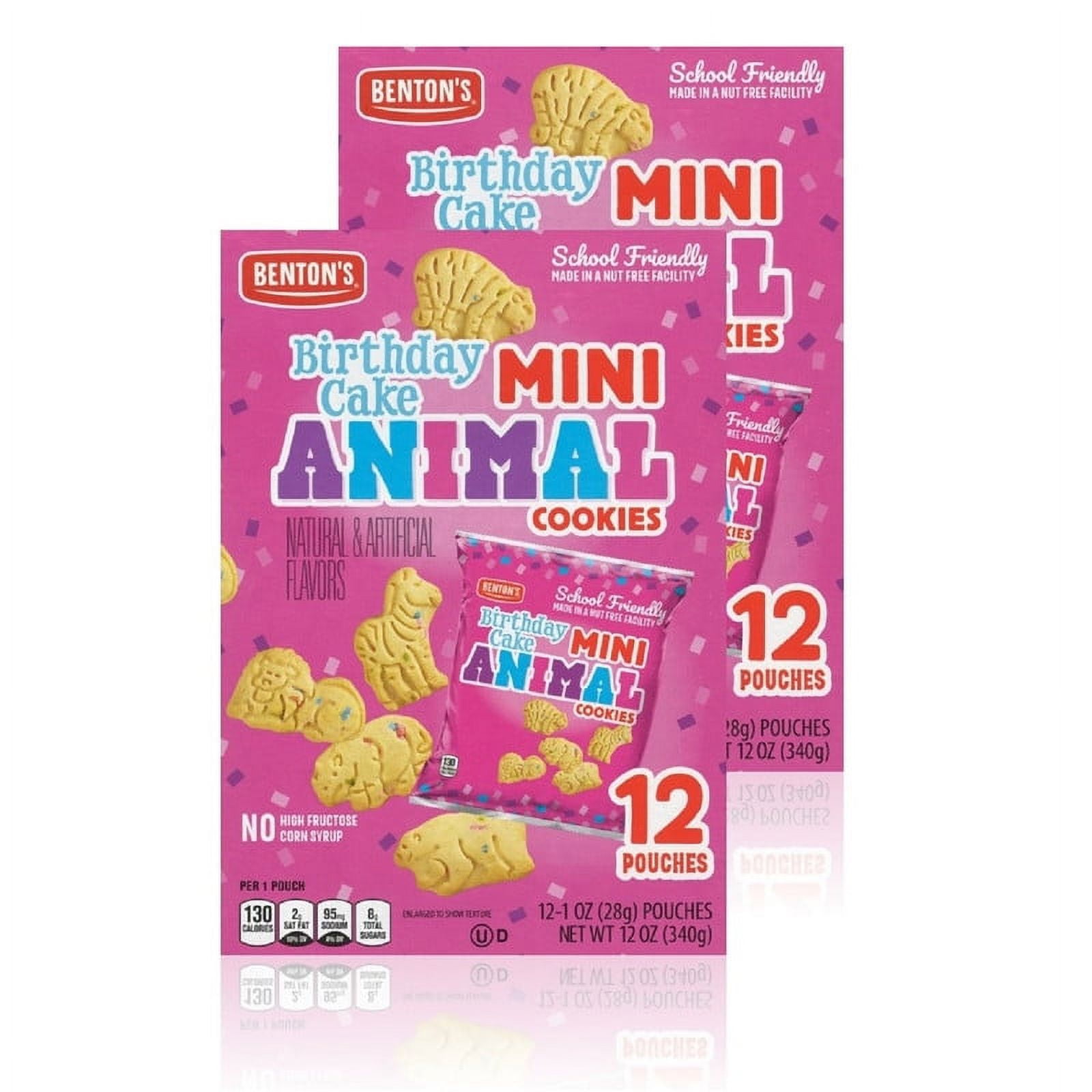 Bentonâ€™s Mini Birthday Cake Animal Cookies, Sprinkles, 24 ...