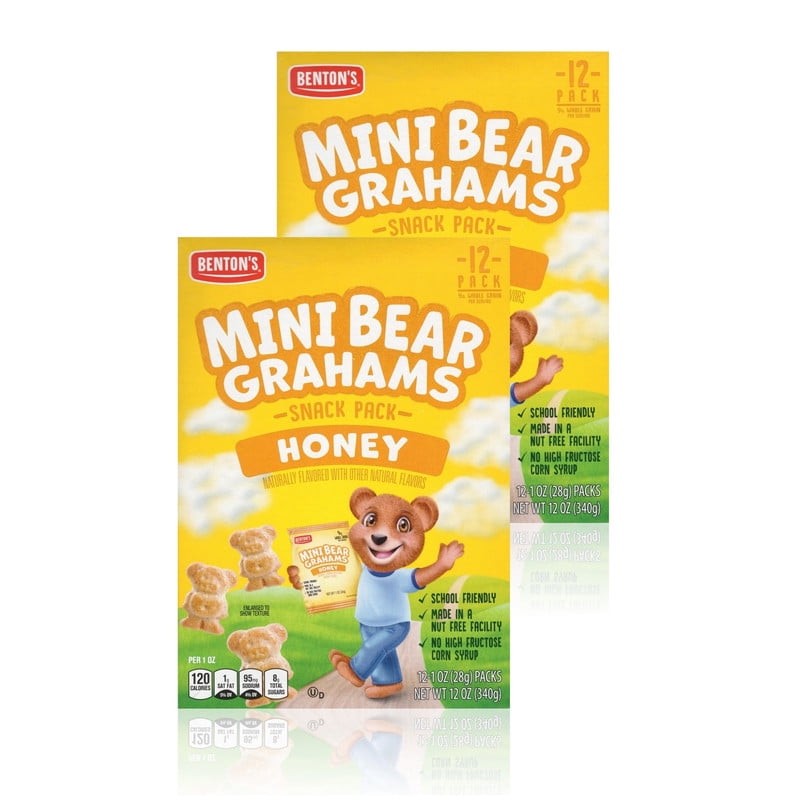 Benton’s Mini Cookie Snack Packs (Honey Bear Grahams, 2 Boxes ...