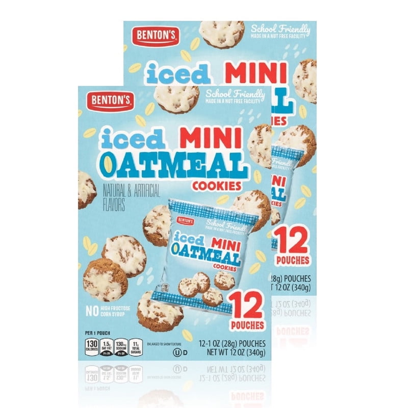 Benton’s Mini Cookie Snack Packs (Iced Oatmeal, 2 Boxes) - Walmart ...