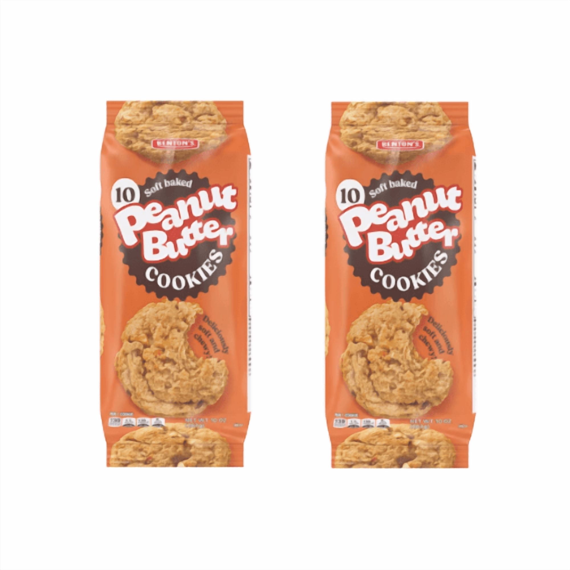 Benton's Peanut Butter Cookies, Soft Baked, 2 Packs, 10 oz Each ...