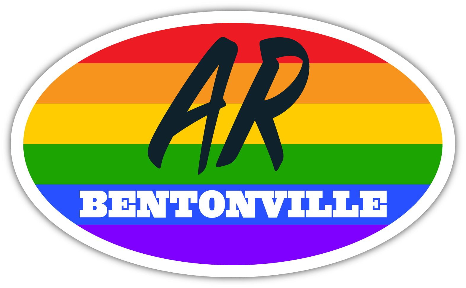 Bentonville AR Arkansas Benton County Rainbow Pride Flag 6 Stripes ...