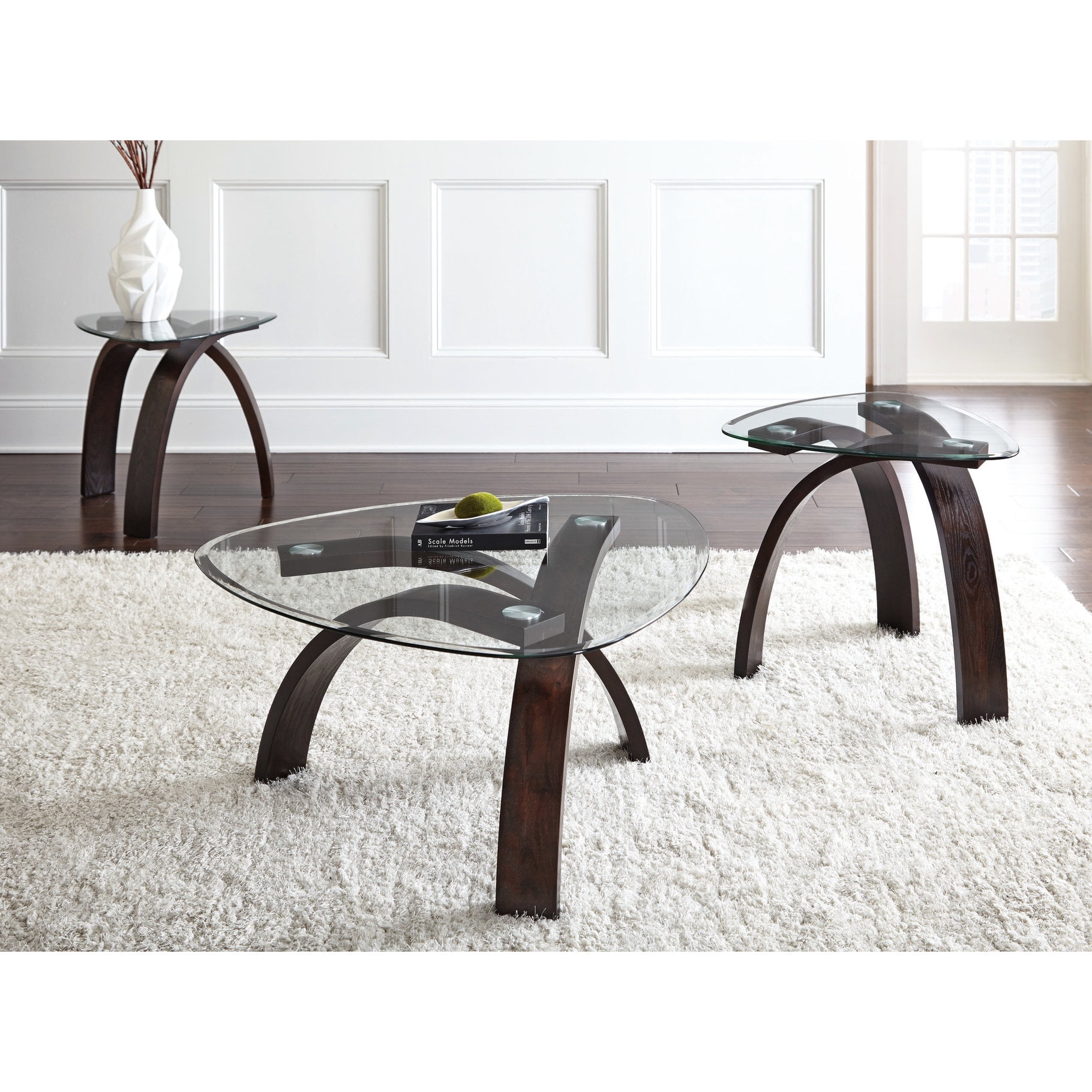 Bentwood Base for Display - Beveled Glass Tops - Bedroom Decor with ...